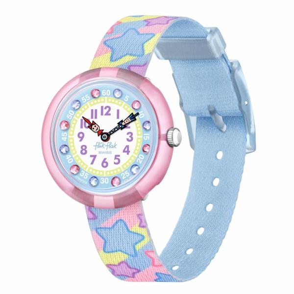 ・Collection: Flik Flak Shine Bright・BPA FREE - A safe watch for kids.・SHOCK RESISTANT - The Swiss made watch movement is...