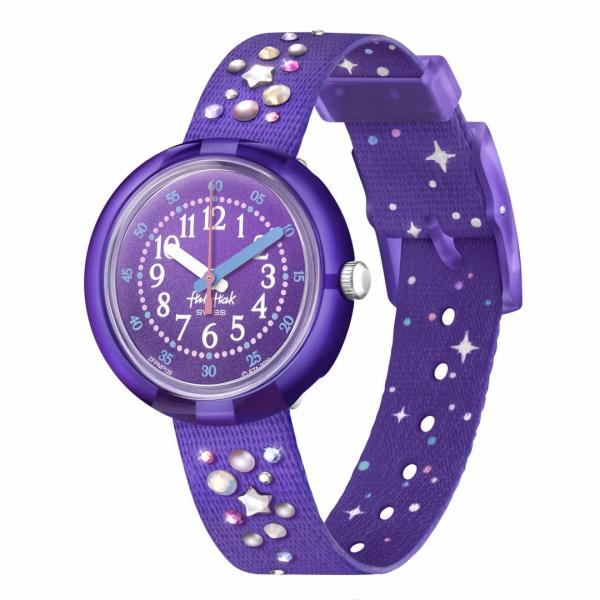 ・Collection: Flik Flak Shine Bright・BPA FREE - A safe watch for kids.・SHOCK RESISTANT - The Swiss made watch movement is...