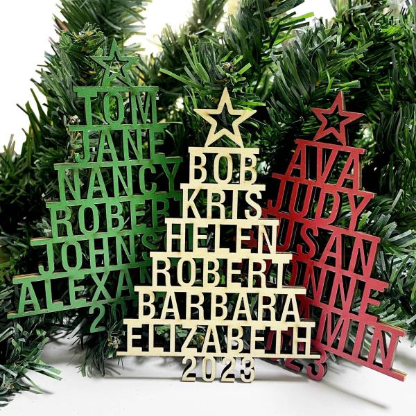 ・2025 Christmas Ornament Personalized For Tree- Let's get dress up your Christmas tree with our personalized name orname...