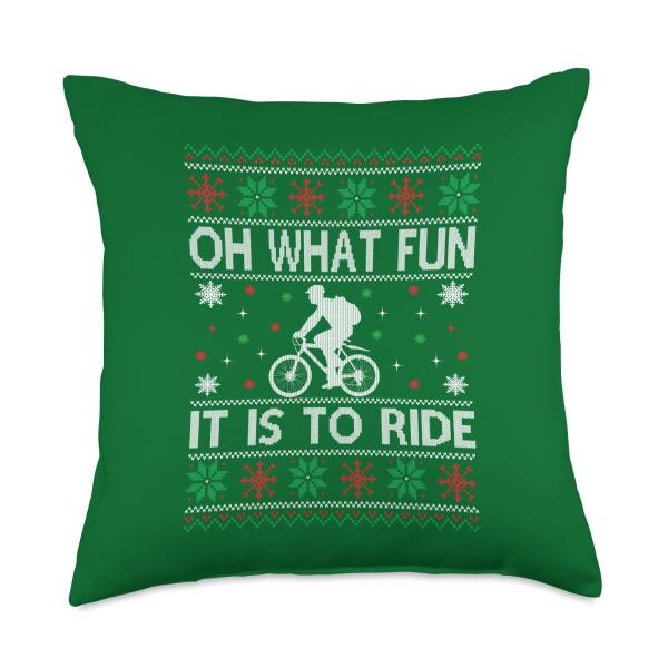 ・Do you love your bike? Then this Ugly Christmas motif with cyclist and saying Oh What Fun It Is To Ride Bicycle is perf...