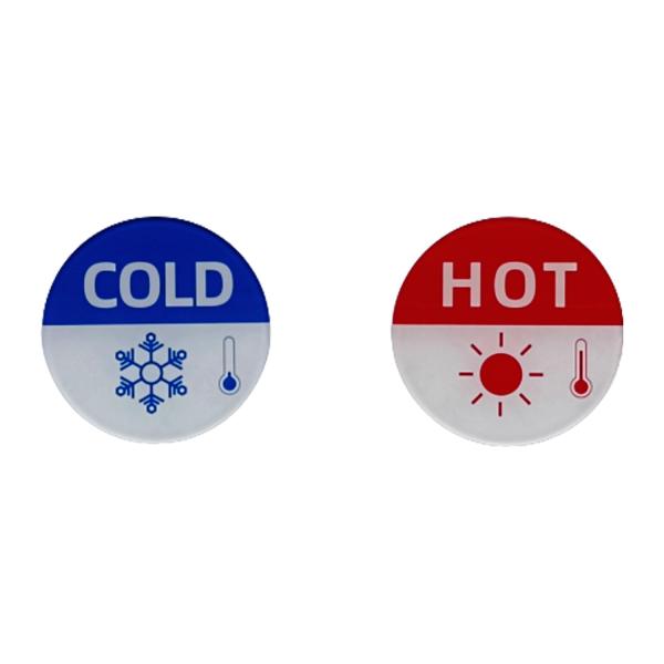 ・?【Size】?: D=50mm, t=2mm. Perfect size for your space.・?【Function】? : These hot and cold labels in addition to the text,...