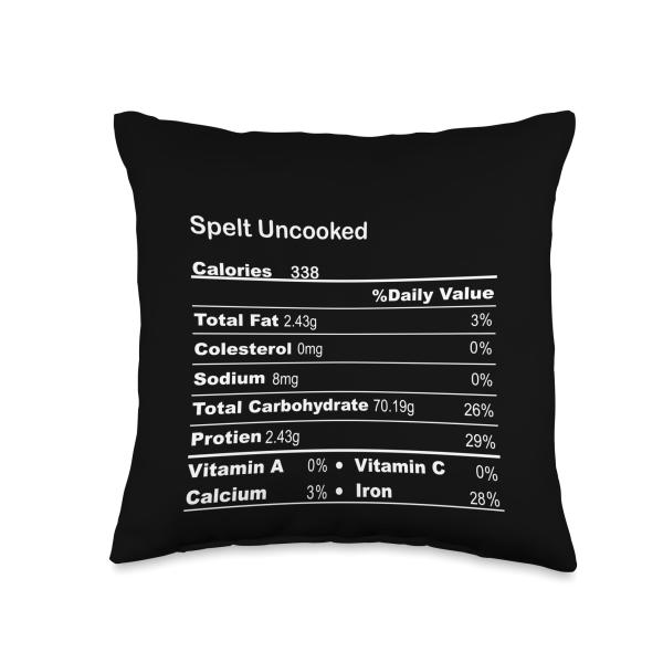 ・Funny Spelt Uncooked Thanksgiving Nutritional Fact T-Shirt. Perfect gift for Christmas, Thanksgiving, Easter, Halloween...