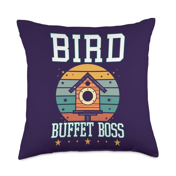 ・Show off your passion for bird feeding with this funny print featuring the quote "Bird Buffet Boss". Perfect for bird e...