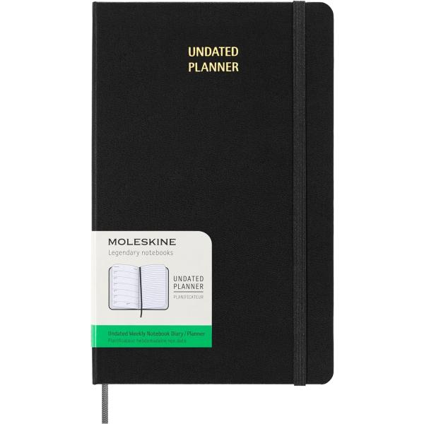 ・MOLESKINE UNDATED PLANNER: Start any time with a fully flexible format-month, week, and date spaces are left blank for ...