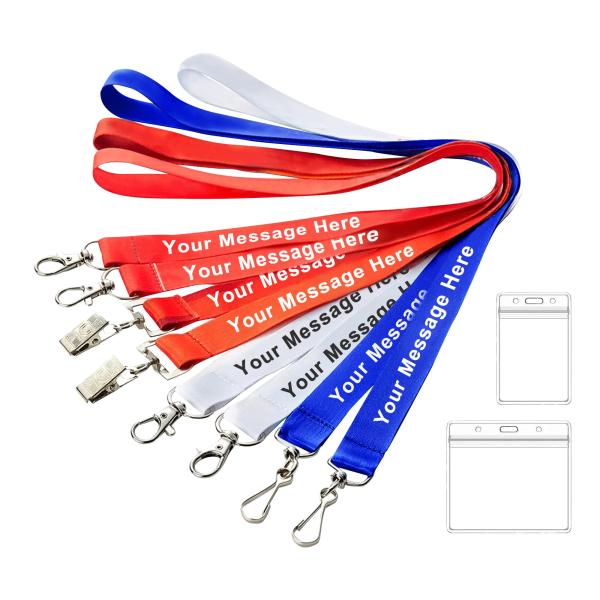 ・【Accessories and Colors】: Our customized lanyards can be chosen from 30 colors, such as blue, black, yellow, red, white...