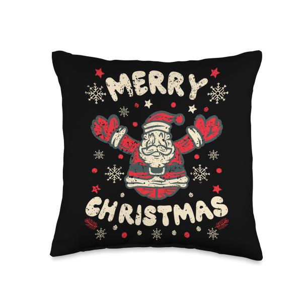 ・Merry X-Mas Tree Lights Santa Claus Ugly Christmas Sweater design shows a jovial scene of Santa, elves and reindeer cel...
