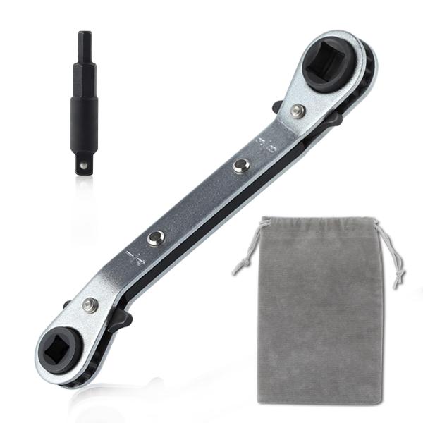 ・Package Include: Ratcheting service wrench x 1, hex bit adapter x 1, storage bag x 1. The storage bag with drawstring d...