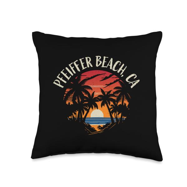 ・A tribute to Pfeiffer Beach. If you love beautiful Pfeiffer Beach this cool simple minimalist retro sunset design is it...