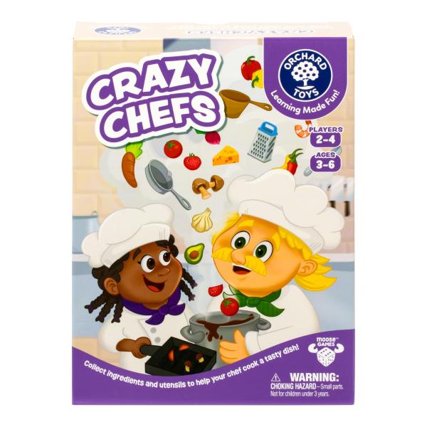 ・Orchard Toys' best-selling, fun cooking game "Crazy Chefs" is back with new ingredients and meals・"Crazy Chefs" is a fu...