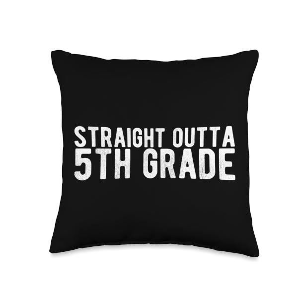 ・Straight Outta 5th Grade・100% spun-polyester fabric・Double-sided print・Filled with 100% polyester and sewn closed・Indiv...