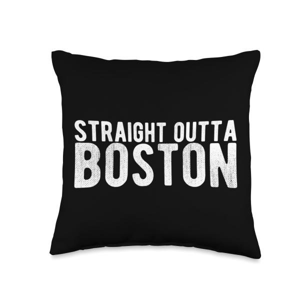 ・Straight Outta Boston・100% spun-polyester fabric・Double-sided print・Filled with 100% polyester and sewn closed・Individu...