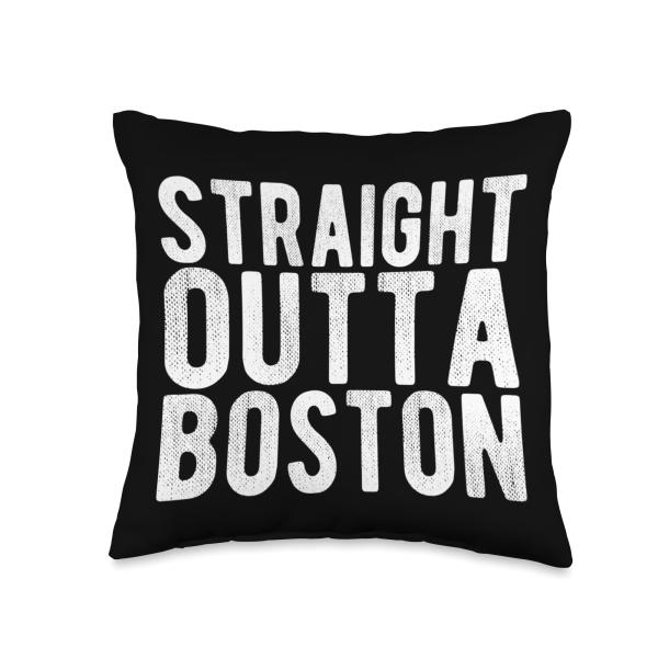 ・Straight Outta Boston・100% spun-polyester fabric・Double-sided print・Filled with 100% polyester and sewn closed・Individu...