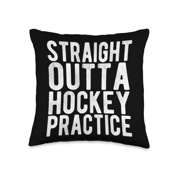 ・Straight Outta Hockey Practice・100% spun-polyester fabric・Double-sided print・Filled with 100% polyester and sewn closed...