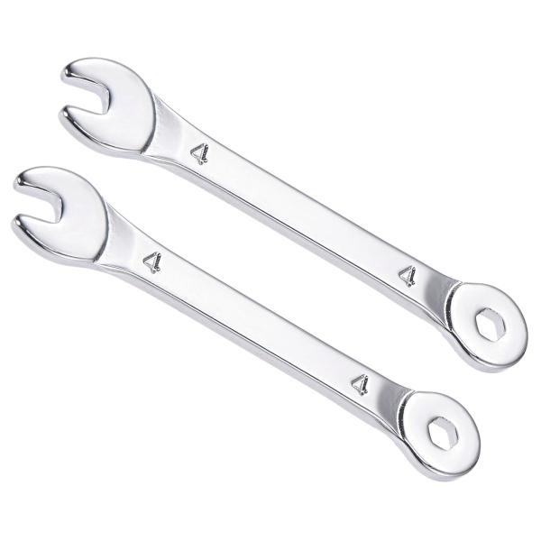 ・★ Combination Wrench Size --- Total Length: 71mm / 2.8", Open End Size: 4mm, Box End Size: 4mm, Material: High Carbon S...
