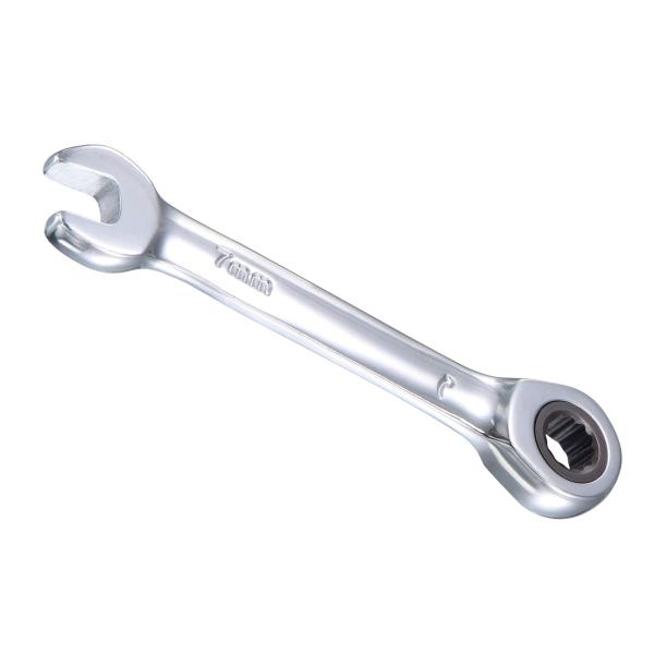 ・★ Ratcheting Combination Wrench Size --- Total Length: 90mm / 3.54"; Double End Size: 7mm・★ Wide Application --- The ra...