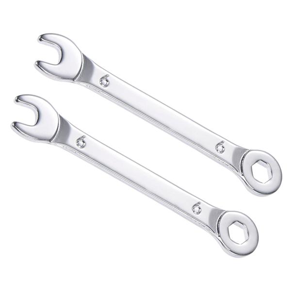 ・★ Combination Wrench Size --- Total Length: 83mm / 3.27", Open End Size: 6mm, Box End Size: 6mm, Material: High Carbon ...