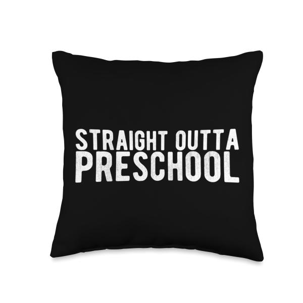 ・Straight Outta Preschool・100% spun-polyester fabric・Double-sided print・Filled with 100% polyester and sewn closed・Indiv...
