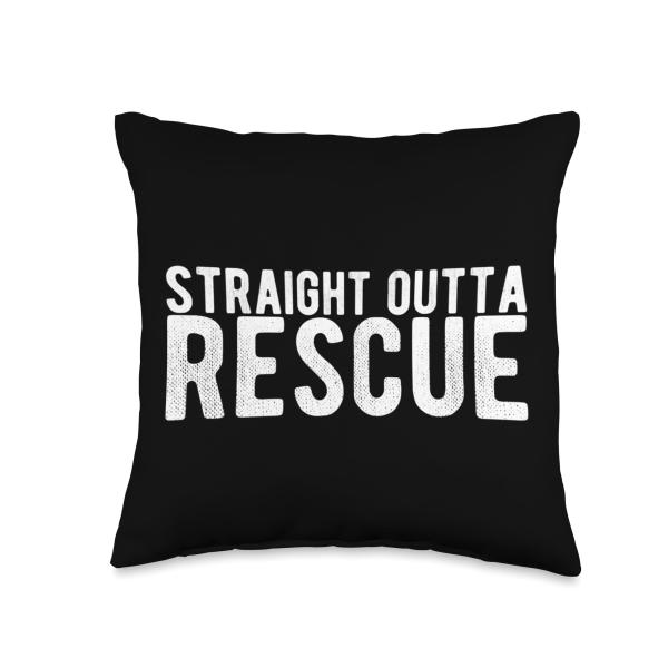 ・Straight Outta Rescue・100% spun-polyester fabric・Double-sided print・Filled with 100% polyester and sewn closed・Individu...