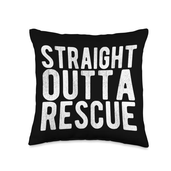 ・Straight Outta Rescue・100% spun-polyester fabric・Double-sided print・Filled with 100% polyester and sewn closed・Individu...