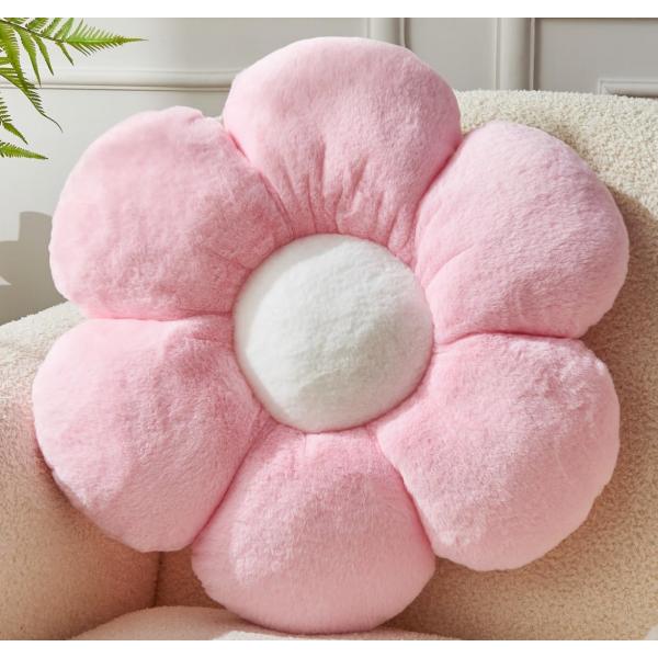 ・素材:このフラワーピローは高模造ウサギの毛皮カバーで作られており、ふわふわのポリエステルを詰めています。柔らかく暖かい手触りです。・花型デザイン:デイジーフラワーの形をしたこのクッションは、リアルな形とカラフルです。ソファ、ベッド、読書コ...