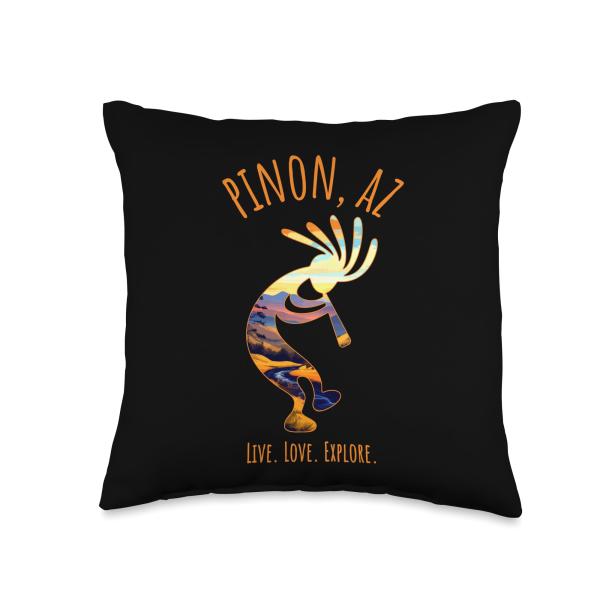 ・Pinon Arizona USA southwest style design, featuring a southwestern icon the dancing Kokopelli with a beautiful scenic i...