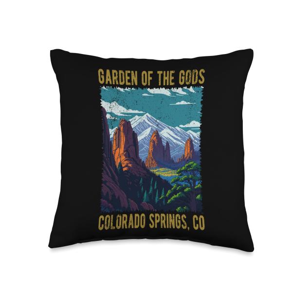 ・Very nice and colorful Garden of the Gods Colorado Springs USA distressed design for travelers, residents, tourists, an...