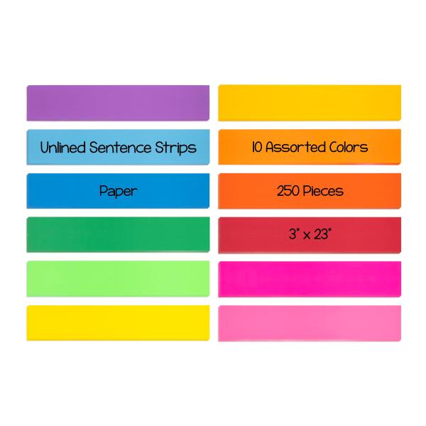 ・UNLINED - NO RESTRICTIONS - Hygloss unruled sentence strips are a must-have teacher supply. Your writing will not be co...