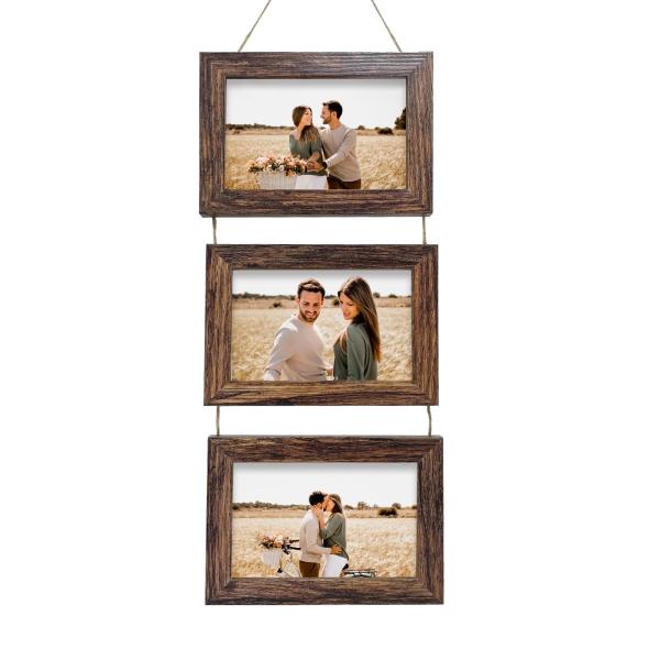 ・4x6 hanging picture frames's out size is 7.08L x 5.51W x 0.6H inch can fit up 4x6 photos.・4x6 wall hanging picture fram...
