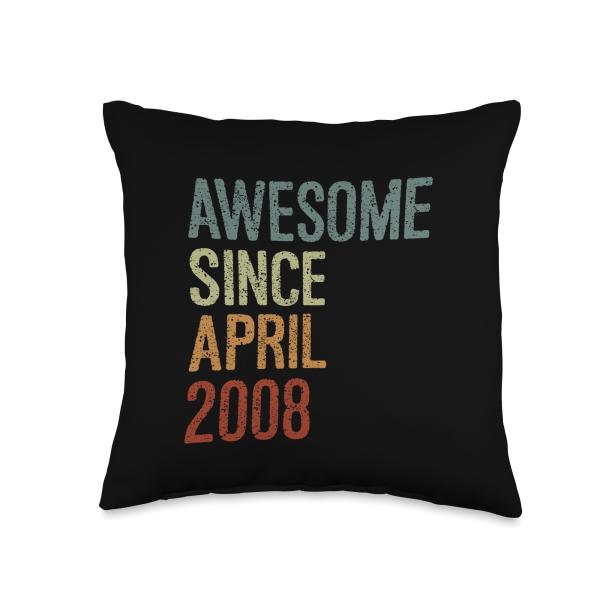 ・Embrace your journey of awesomeness with our Awesome Since April 2008 design. A unique celebration of your individual g...