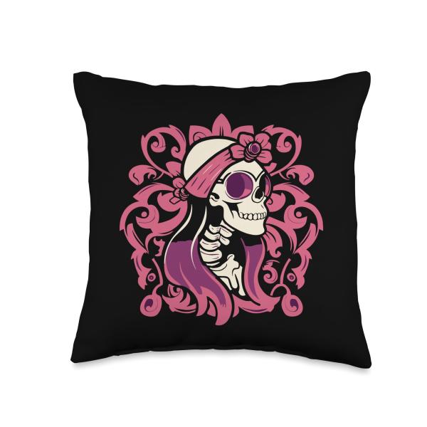 ・If you are looking for a rose skeleton costume. Make this skull motif with flowers a Halloween gift idea.・100% spun-pol...