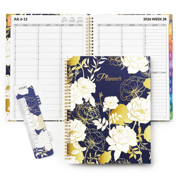 ・2026-2027 Professional Planner: Cover from July 2026 to June 2027, Features 12 months of weekly and monthly pages, 2 ad...