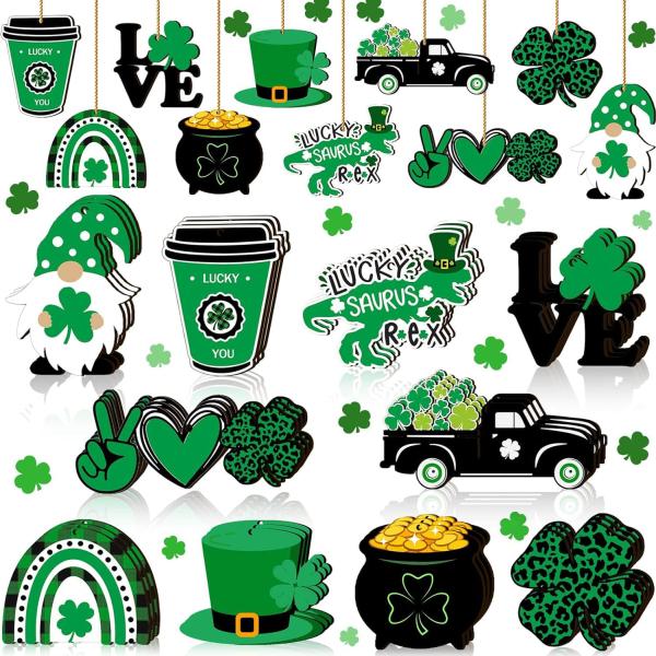 ・Package Includes: you will receive 30 pieces of St. Patrick's Day ornaments for tree in 10 styles and 30 pieces of twin...