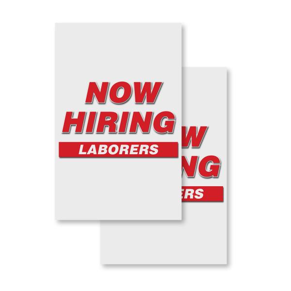 ・Laborers (2-PACK) 24" x 36" Vinyl Decals・EASY TO INSTALL: Great for storefronts, restaurants, retail stores. Can be app...