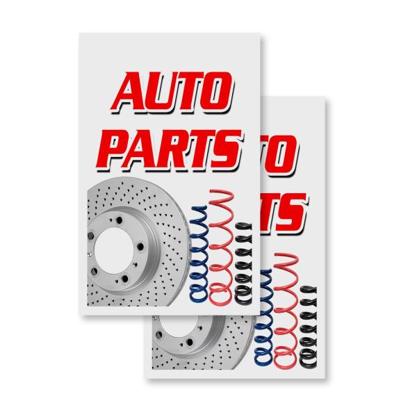・Auto Parts (2-PACK) 24" x 36" Vinyl Decals・EASY TO INSTALL: Great for storefronts, restaurants, retail stores. Can be a...