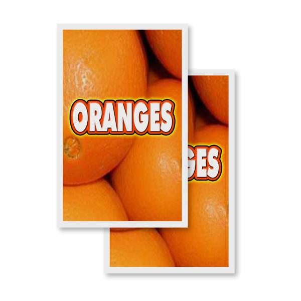 ・Oranges (2-PACK) 24" x 36" Vinyl Decals・EASY TO INSTALL: Great for storefronts, restaurants, retail stores. Can be appl...