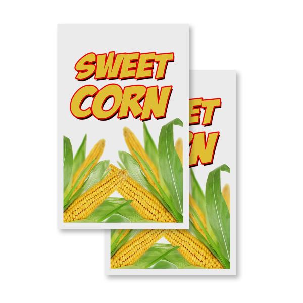 ・Sweet Corn (2-PACK) 24" x 36" Vinyl Decals・EASY TO INSTALL: Great for storefronts, restaurants, retail stores. Can be a...