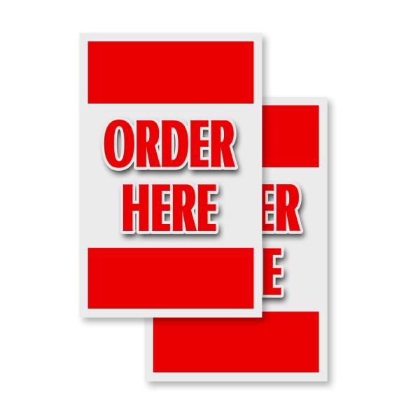 ・Order Here (2-PACK) 24" x 36" Vinyl Decals・EASY TO INSTALL: Great for storefronts, restaurants, retail stores. Can be a...