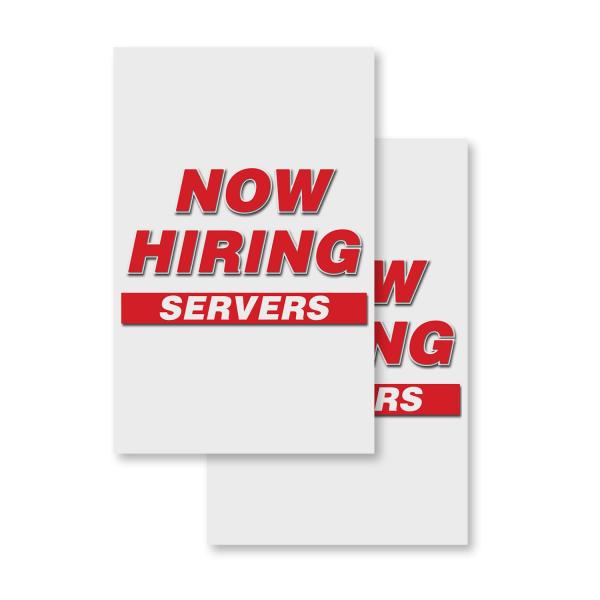 ・Servers (2-PACK) 24" x 36" Vinyl Decals・EASY TO INSTALL: Great for storefronts, restaurants, retail stores. Can be appl...