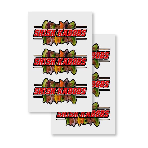 ・Shish Kabobs (2-PACK) 24" x 36" Vinyl Decals・EASY TO INSTALL: Great for storefronts, restaurants, retail stores. Can be...