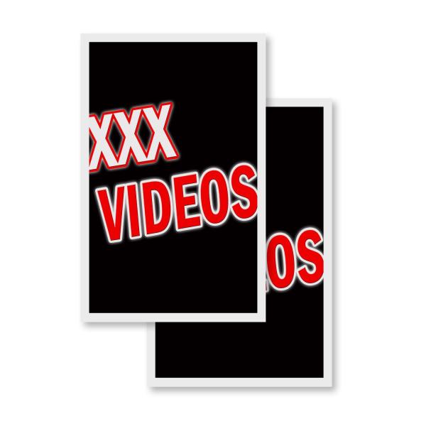・Xxx Videos (2-PACK) 24" x 36" Vinyl Decals・EASY TO INSTALL: Great for storefronts, restaurants, retail stores. Can be a...