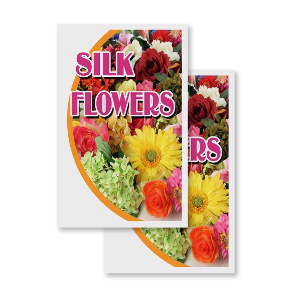 ・Silk Flowers (2-PACK) 24" x 36" Vinyl Decals・EASY TO INSTALL: Great for storefronts, restaurants, retail stores. Can be...