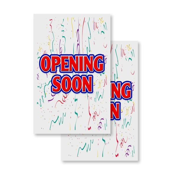 ・Opening Soon (2-PACK) 24" x 36" Vinyl Decals・EASY TO INSTALL: Great for storefronts, restaurants, retail stores. Can be...