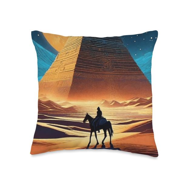 ・Cherish the surreal and spiritual with this retro colors hippie bohemian print featuring mystical pyramids and desert s...