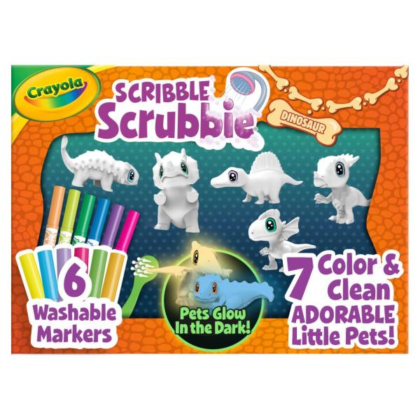 ・SCRIBBLE SCRUBBIE DINOSAUR PETS: This set features 7 Dinosaur Scribble Scrubbie Pets, 1 Brush, and 6 Markers!・DINOSAUR ...