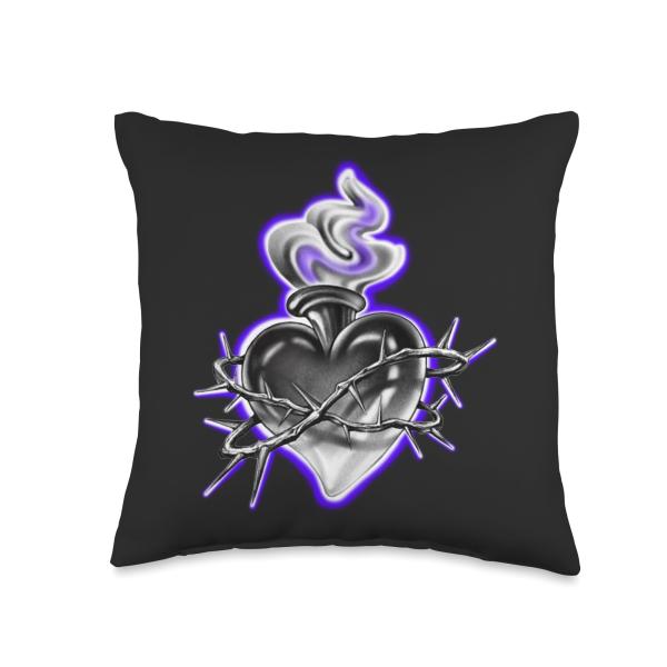・Christian Religious Symbolism design. Sacred Heart, Jesus Christ, Christian, Jesus, Chicano, Crown of Thorns, Catholic・...