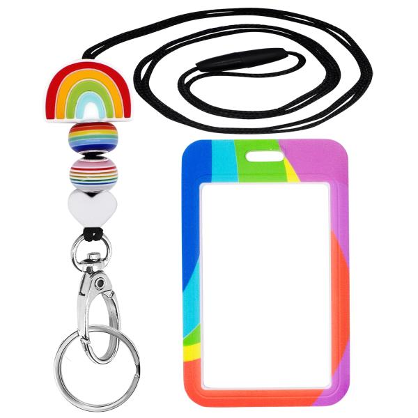 ・Package including:1 x silicone beaded lanyard for id badges and keys , 1x transparent plastic buckle, and 1x silicone b...
