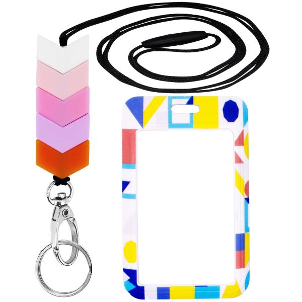 ・Package including:1 x silicone beaded lanyard for id badges and keys , 1x transparent plastic buckle, and 1x silicone b...