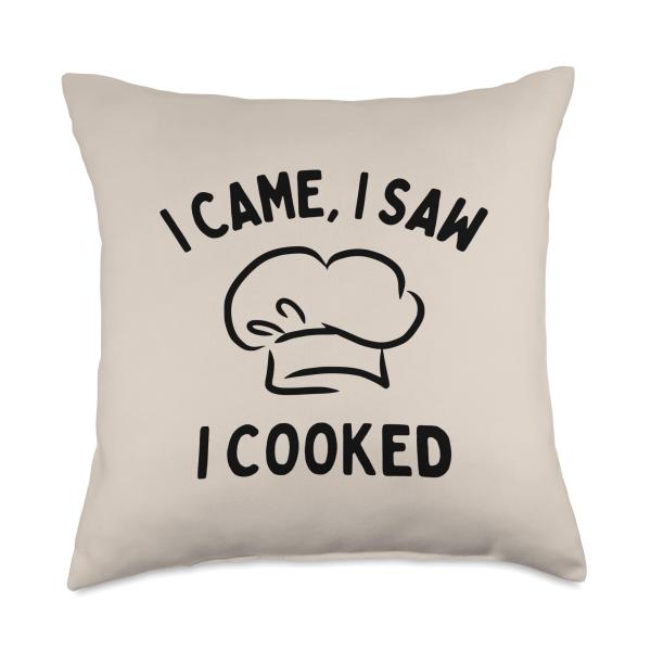 ・This design is perfect for those who conquer the kitchen with their culinary skills. Featuring the quote "I Came, I Saw...