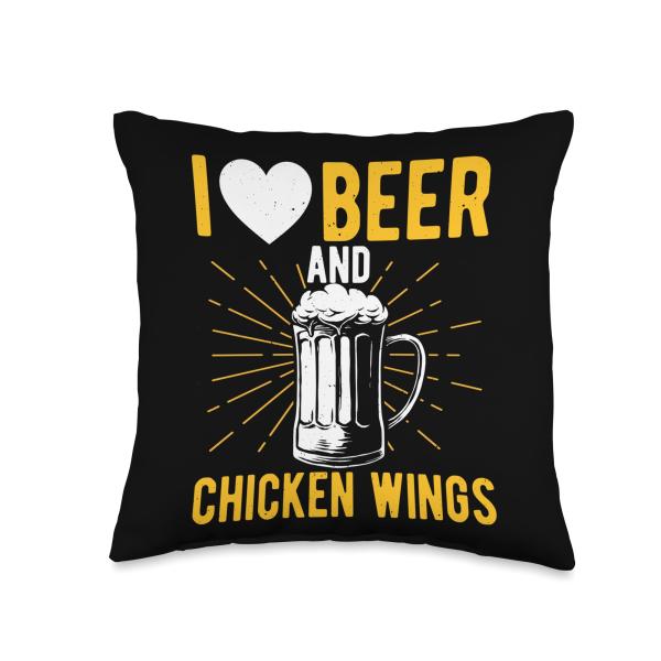 ・I love Beer and Chicken Wings Beer Tasting Party Drinking Beer Lover・Great Design! Perfect Birthday, Back to School, Ea...