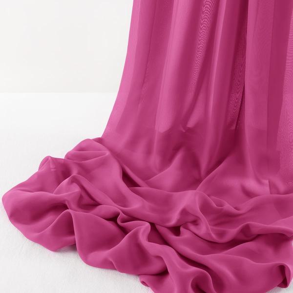・Material: High quality chiffon fabric, soft, wrinkle-free and no fade. The fabric is unfinished on the edge, but it doe...
